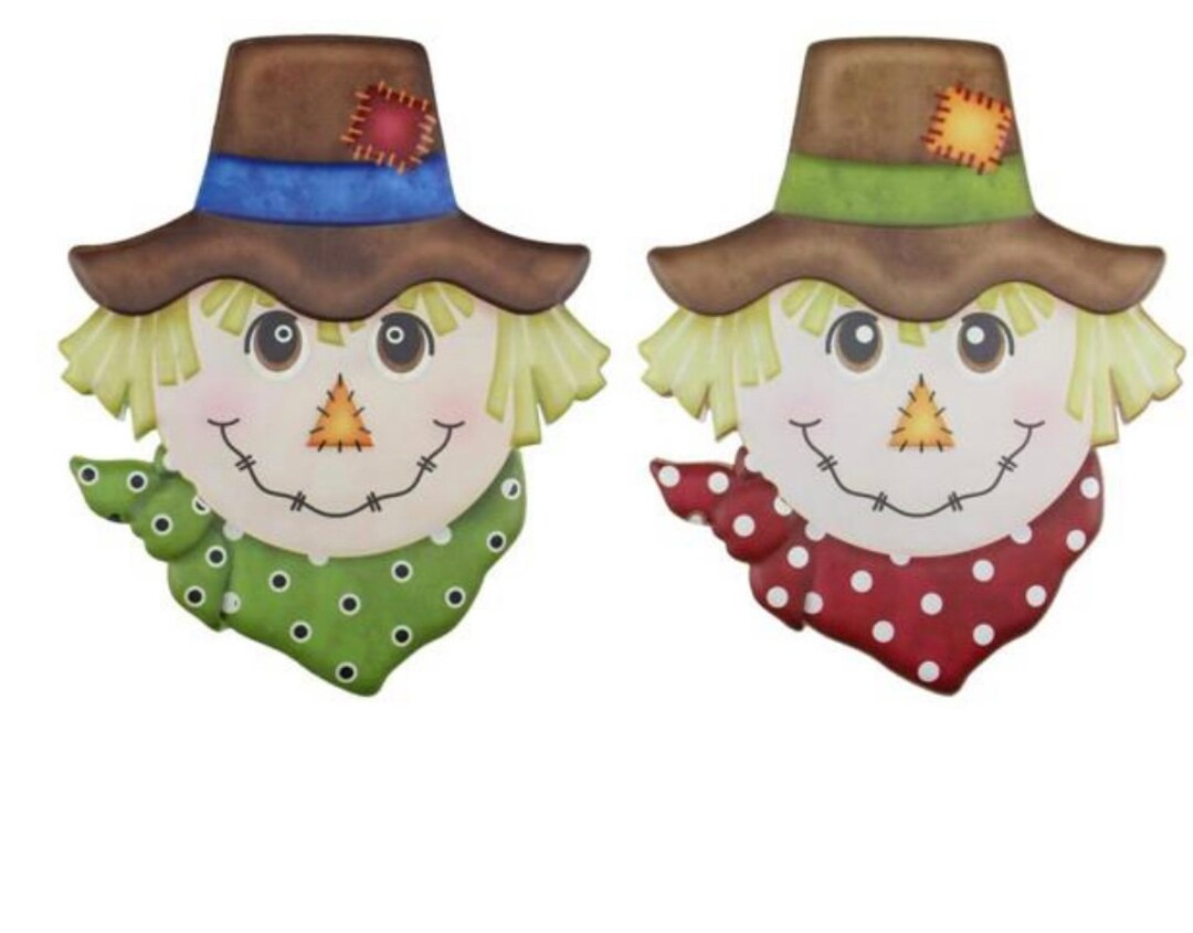Embossed Metal Scarecrow Wreath Embellishment Sign Decor - Etsy