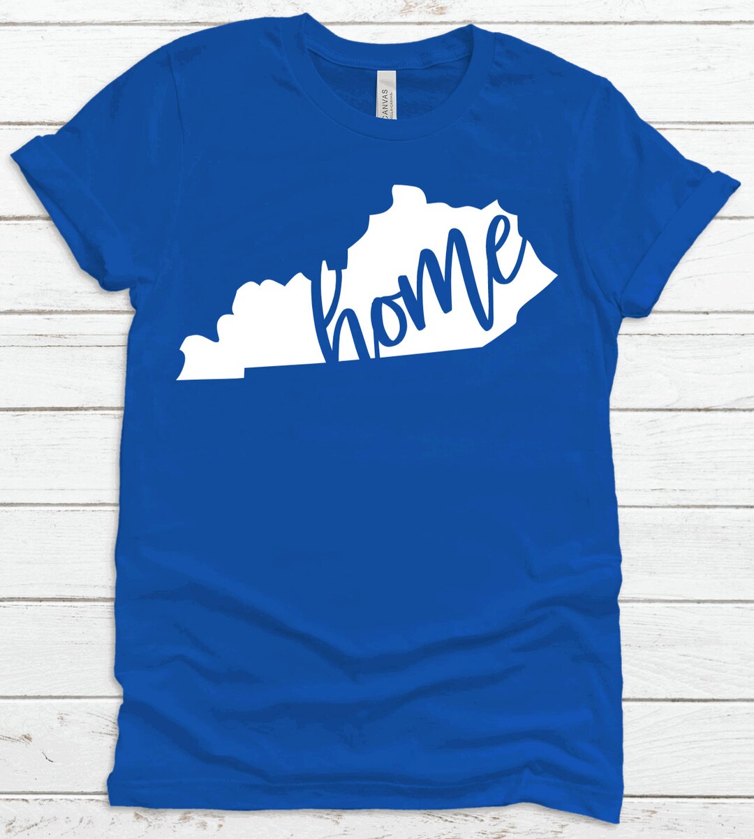 Kentucky Home State Shirt Bella Canvas Shirt Blue Kentucky - Etsy España