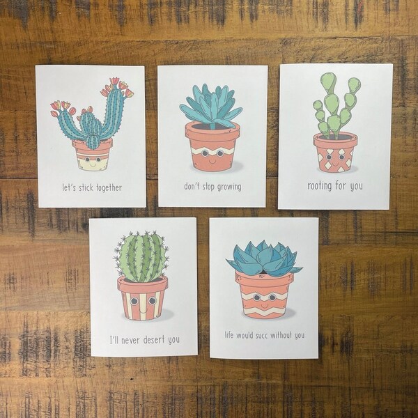Cactus Pun Card - Etsy