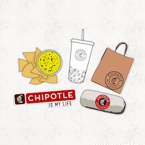 Cute Chipotle Stickers Set Waterproof, Water Resistant Sticker Laptop ...