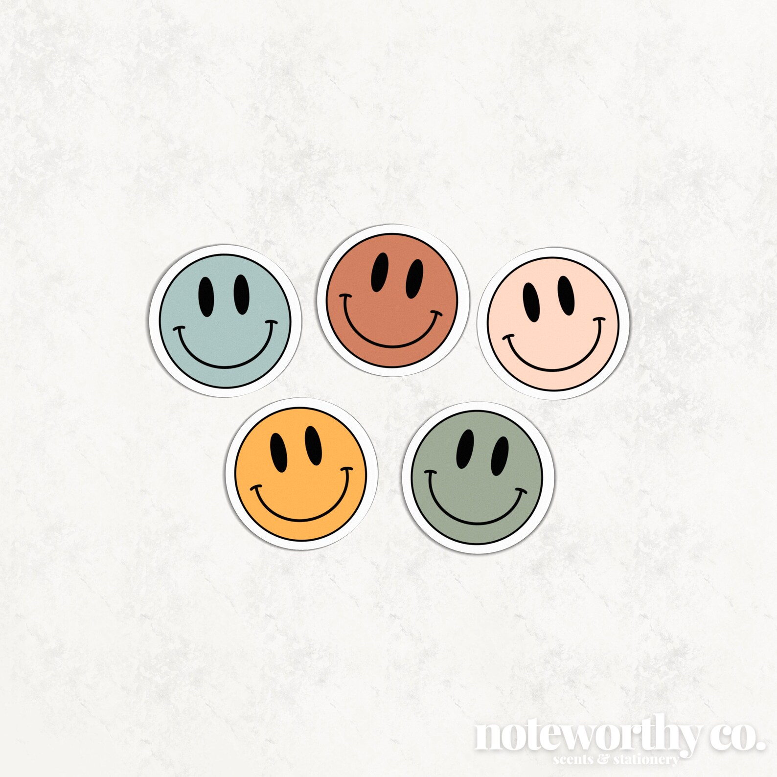 Cute Smiley Face Stickers Boho, Aesthetic, Sticker Set Waterproof ...