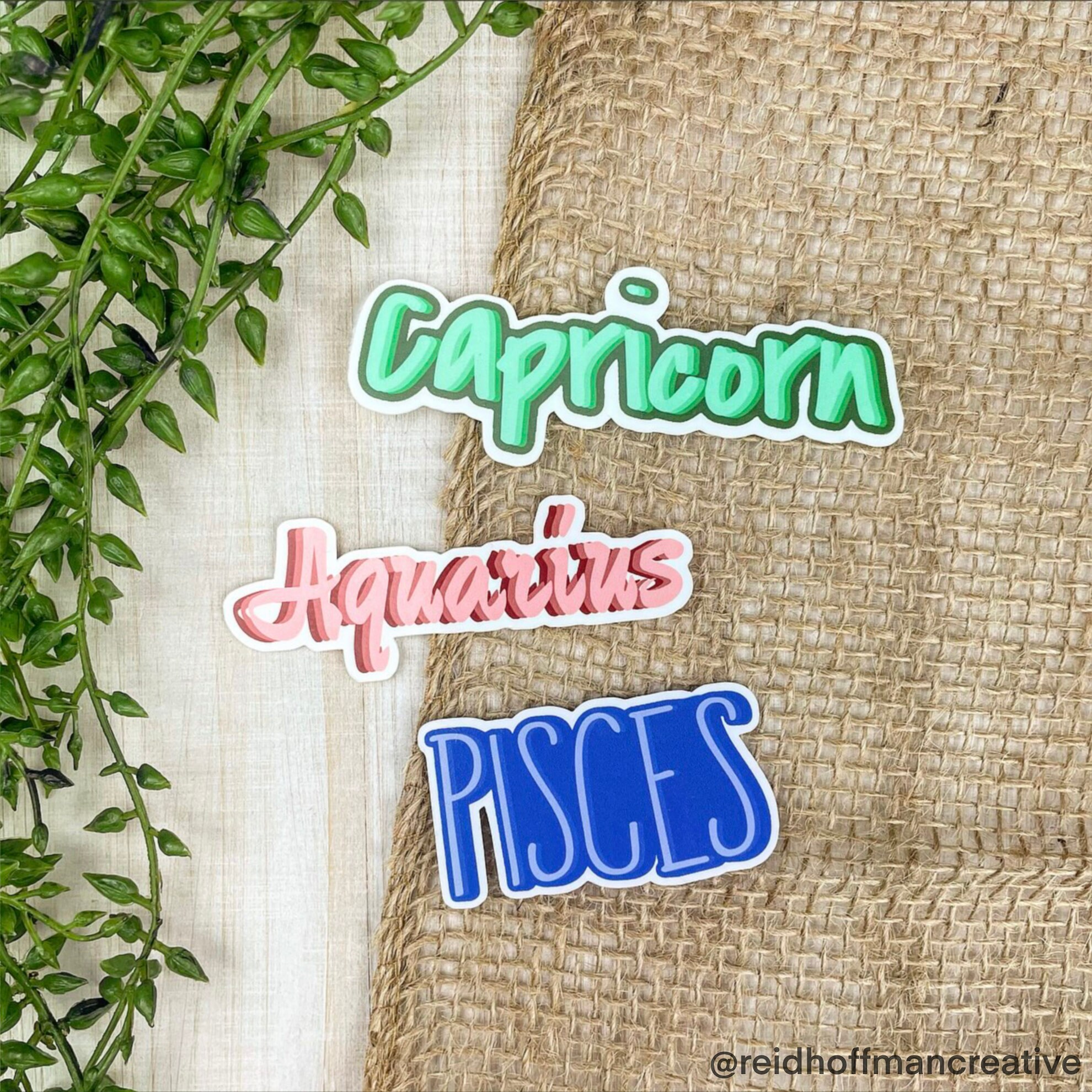 Zodiac Sign Astrology Die Cut Sticker: Aries Taurus Gemini - Etsy