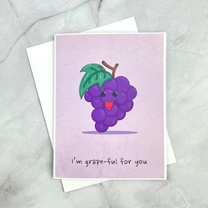 Fruit Vegetable Pun Greeting Cards Thank You Birthday - Etsy