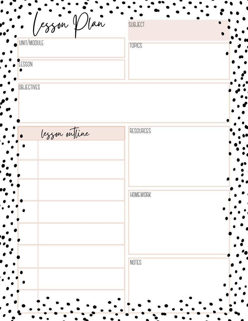 Daily Lesson Planner, Printable Lesson Plan, Digital Lesson Plan ...