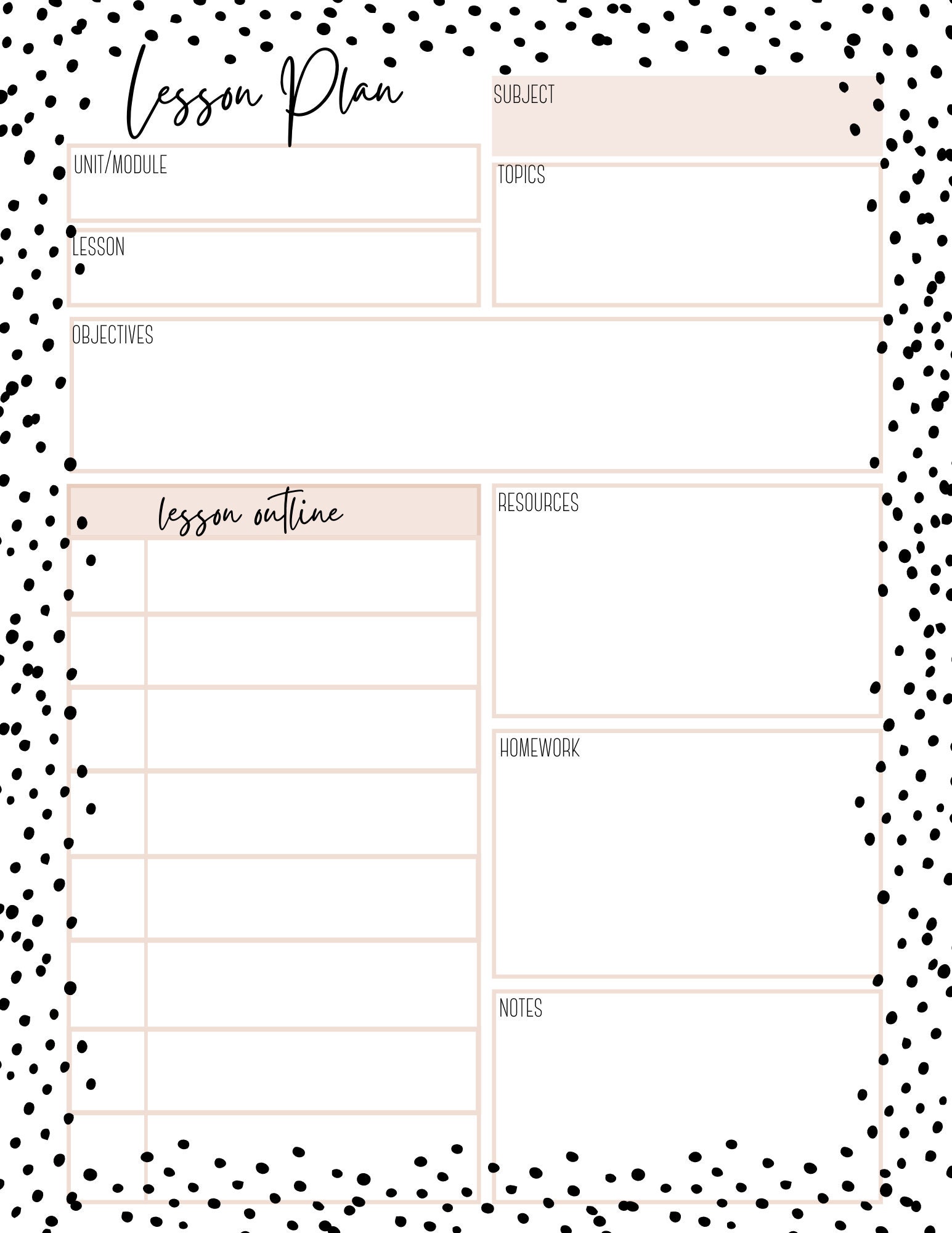 Daily Lesson Planner, Printable Lesson Plan, Digital Lesson Plan ...