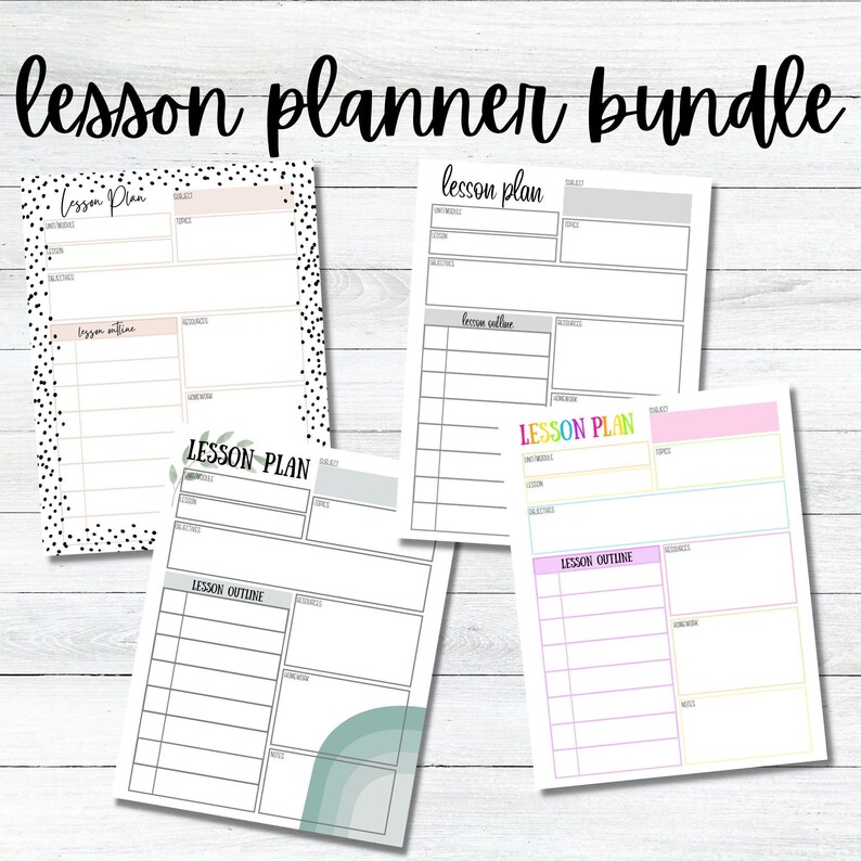 Daily Lesson Planner, Printable Lesson Plan, Digital Lesson Plan ...