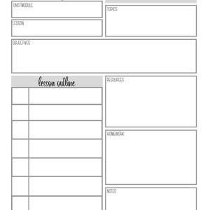 Daily Lesson Planner Printable Lesson Plan Digital Lesson Plan Teacher ...