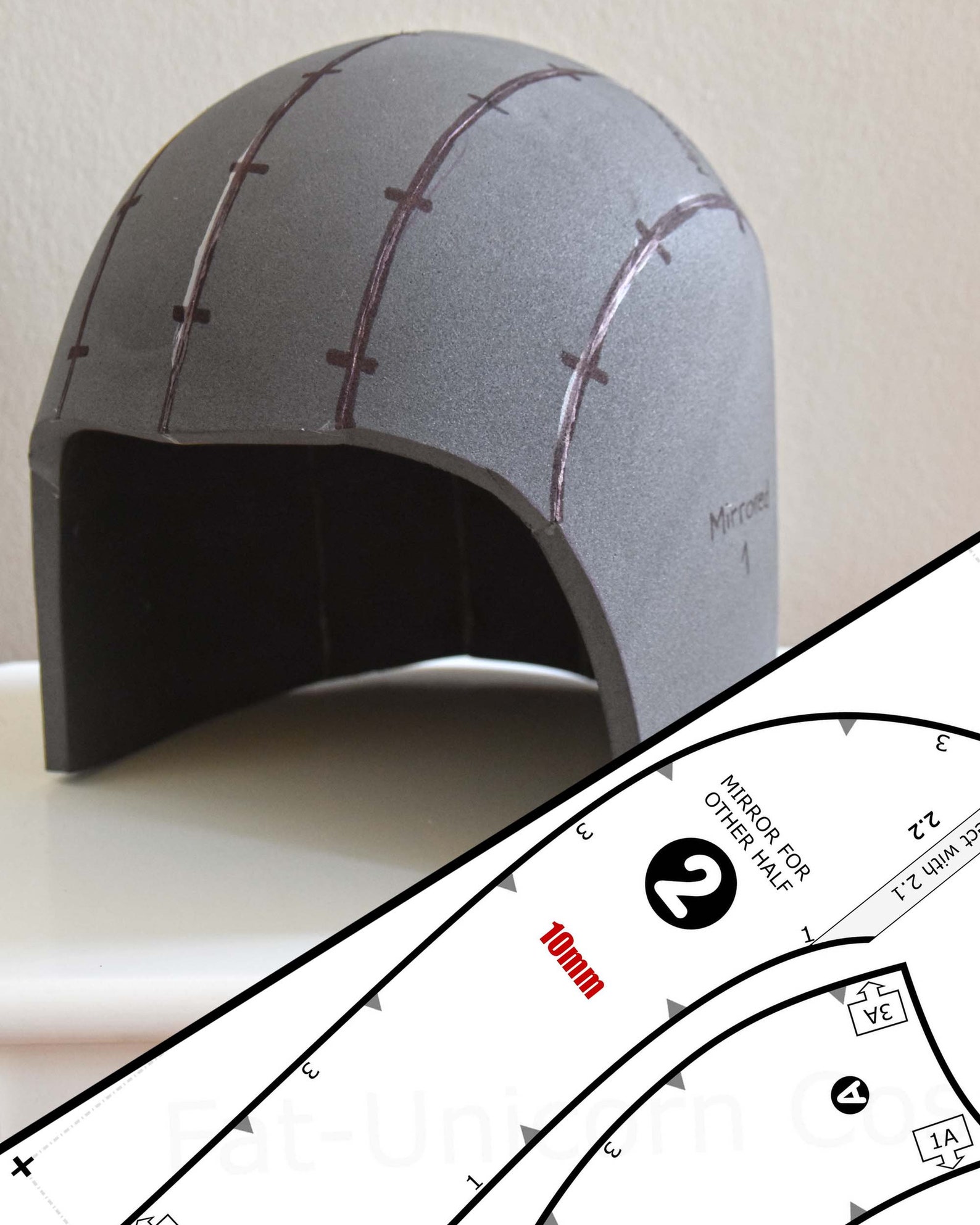 DIY Basic Helmet Pattern / Larp Pattern / Medieval Pattern/ Cosplay ...