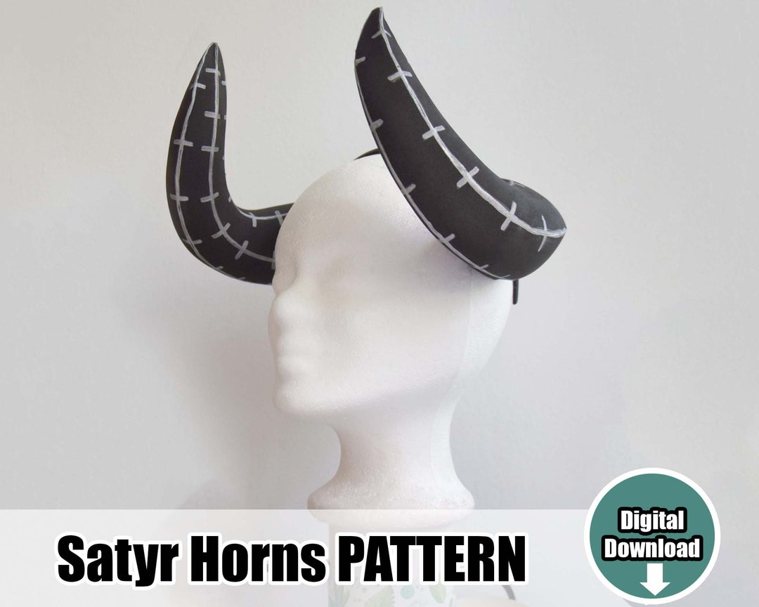 DIY EVA Foam Horn Pattern Ram Horn Template Tiefling Horns - Etsy