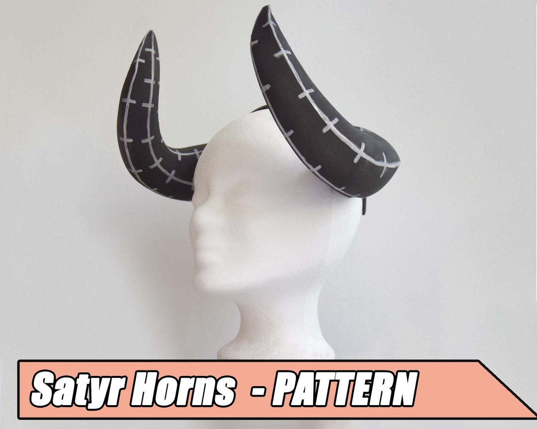 DIY EVA Foam Horn Pattern, Ram Horn Template, Tiefling Horns, Satry ...