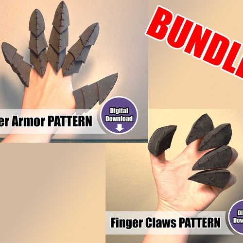 DIY Foam Claws Pattern / Finger Armor / Cosplay Armor / - Etsy