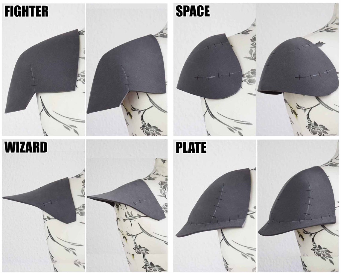 Shoulder / Pauldron Armor Pattern Collection 1&2: Fantasy, Medieval ...