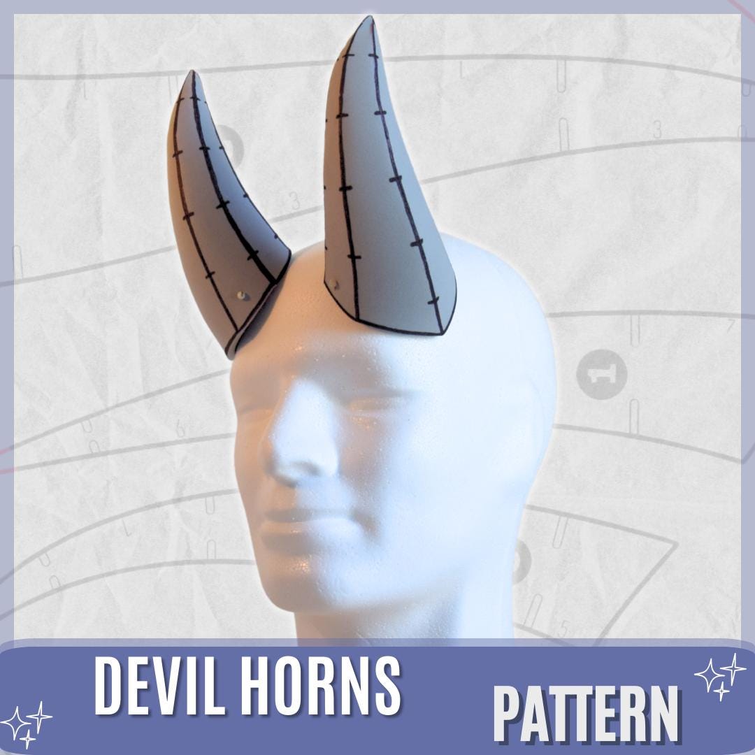 DIY Devil Foam Horn Pattern, Cosplay Horns, Dragon Horns, Ram Horns,eva ...