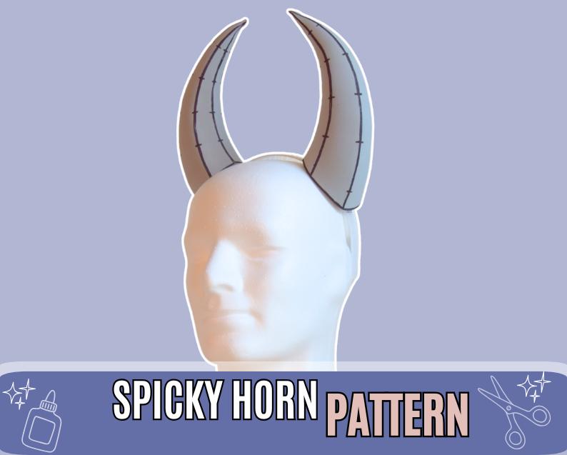 DIY Spiky Foam Horn Pattern, Cosplay Horns, Dragon Horns, Ram Horns ...