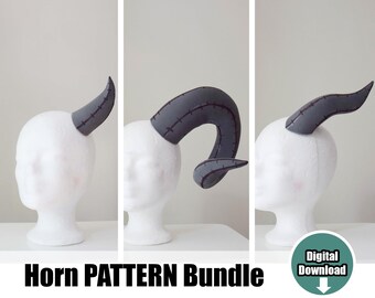 DIY Foam Horn Pattern Collection / Cosplay Horns / Dragon | Etsy