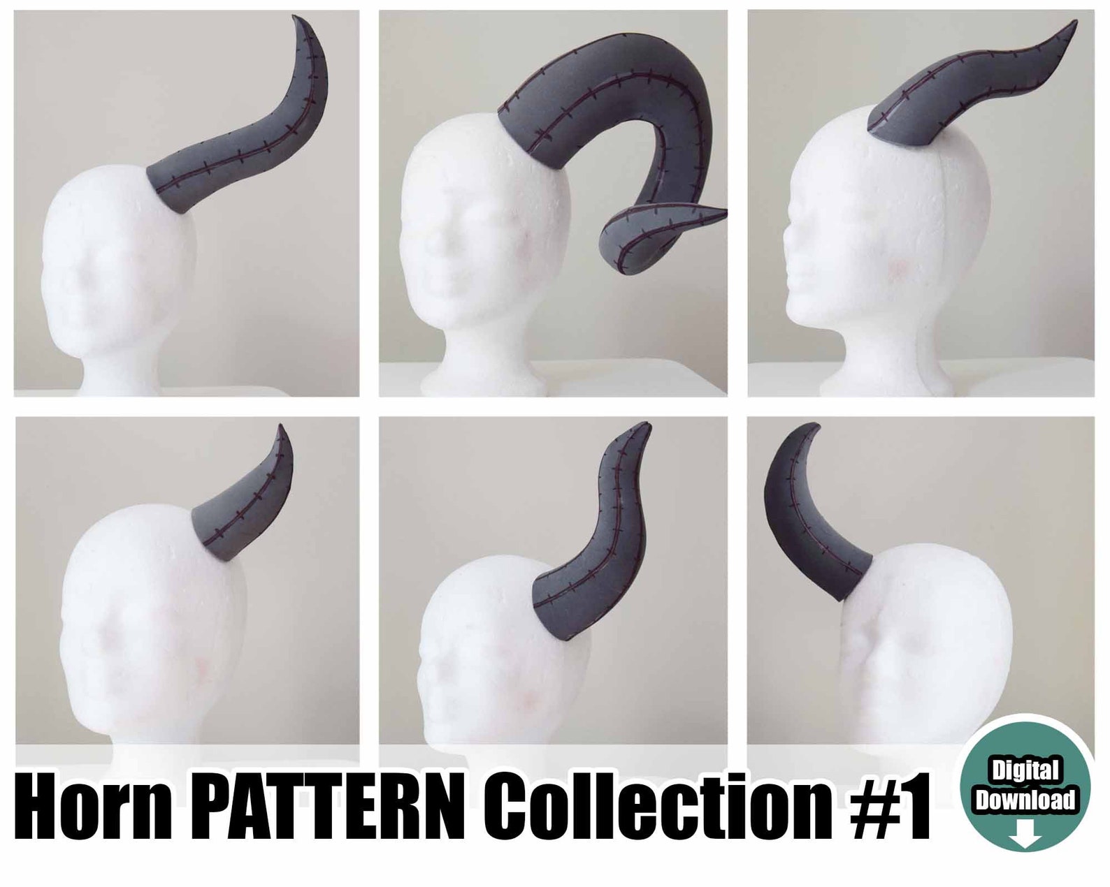 DIY Foam Horn Pattern Collection / Cosplay Horns / Dragon - Etsy