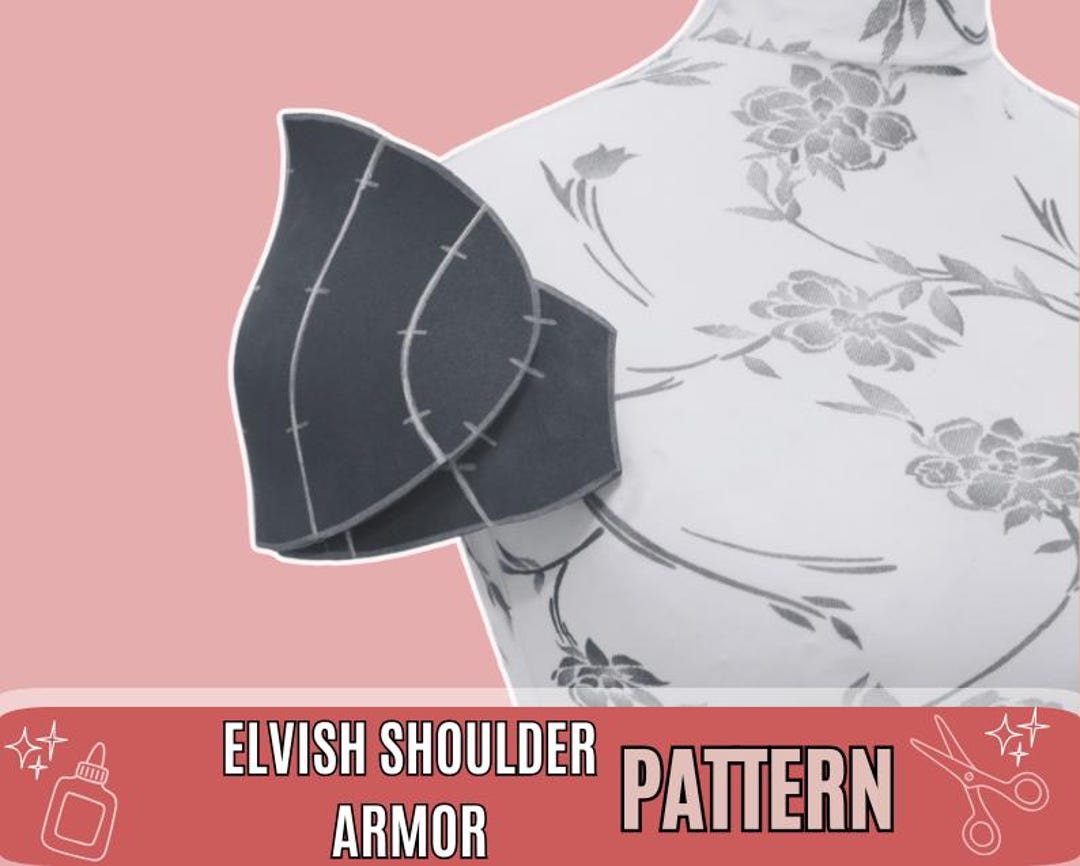 Elvish Shoulder Armor Pattern, Eva Foam Cosplay Template, DIY Costume ...