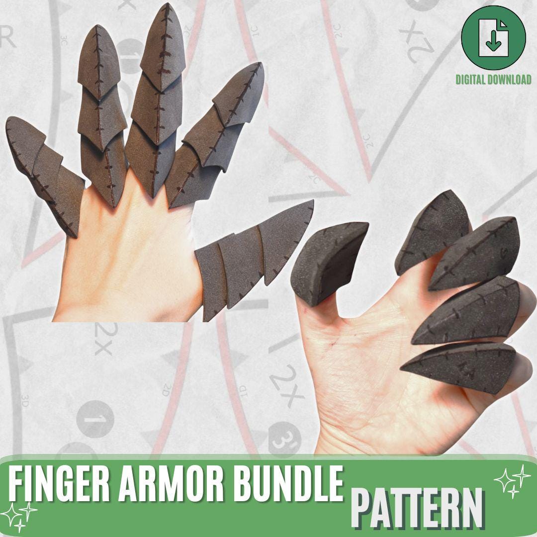 DIY Foam Claws Pattern / Finger Armor / Cosplay Armor / Costume Armor ...