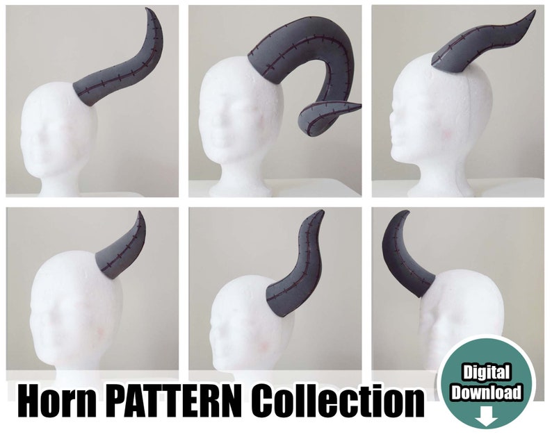 DIY Foam Horn Pattern Collection / cosplay horns / dragon | Etsy DIY Foam Horn Pattern Collection / cosplay horns / dragon | Etsy