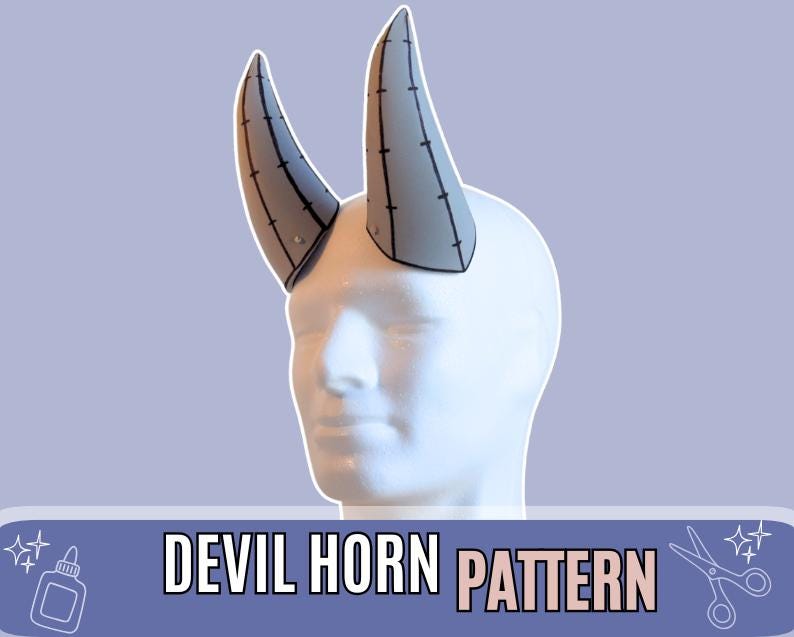 DIY Devil Foam Horn Pattern, Cosplay Horns, Dragon Horns, Ram Horns,eva ...