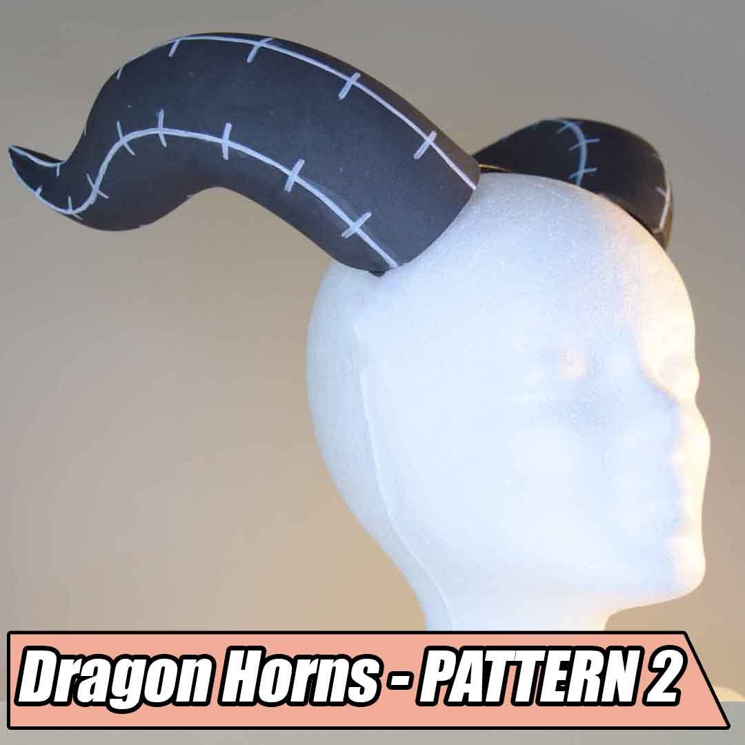 DIY Dragon Horns, Cosplay Horns, Costume Horns, Foam Horns Pattern, Eva ...