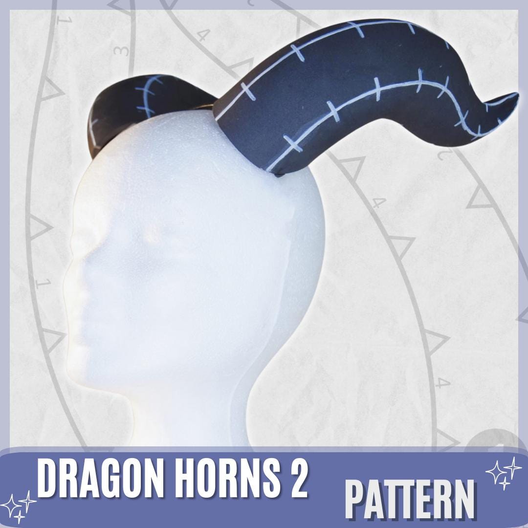 DIY Dragon Horns, Cosplay Horns, Costume Horns, Foam Horns Pattern, Eva ...