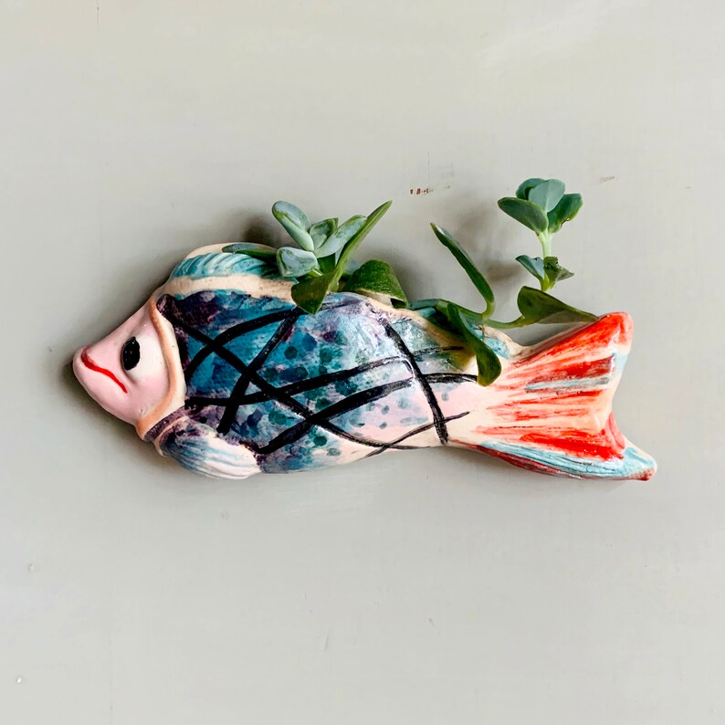 Cute Ceramic Mini Fish Plant Pot for Succulents Multicolor - Etsy
