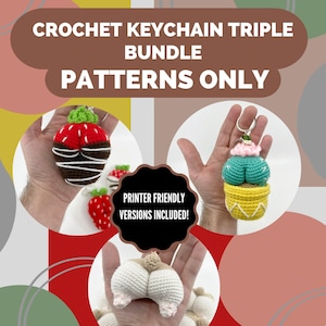Adorable Amigurumi Crochet Pattern - Keychain Bundle PDF - DIY Stuffed ...