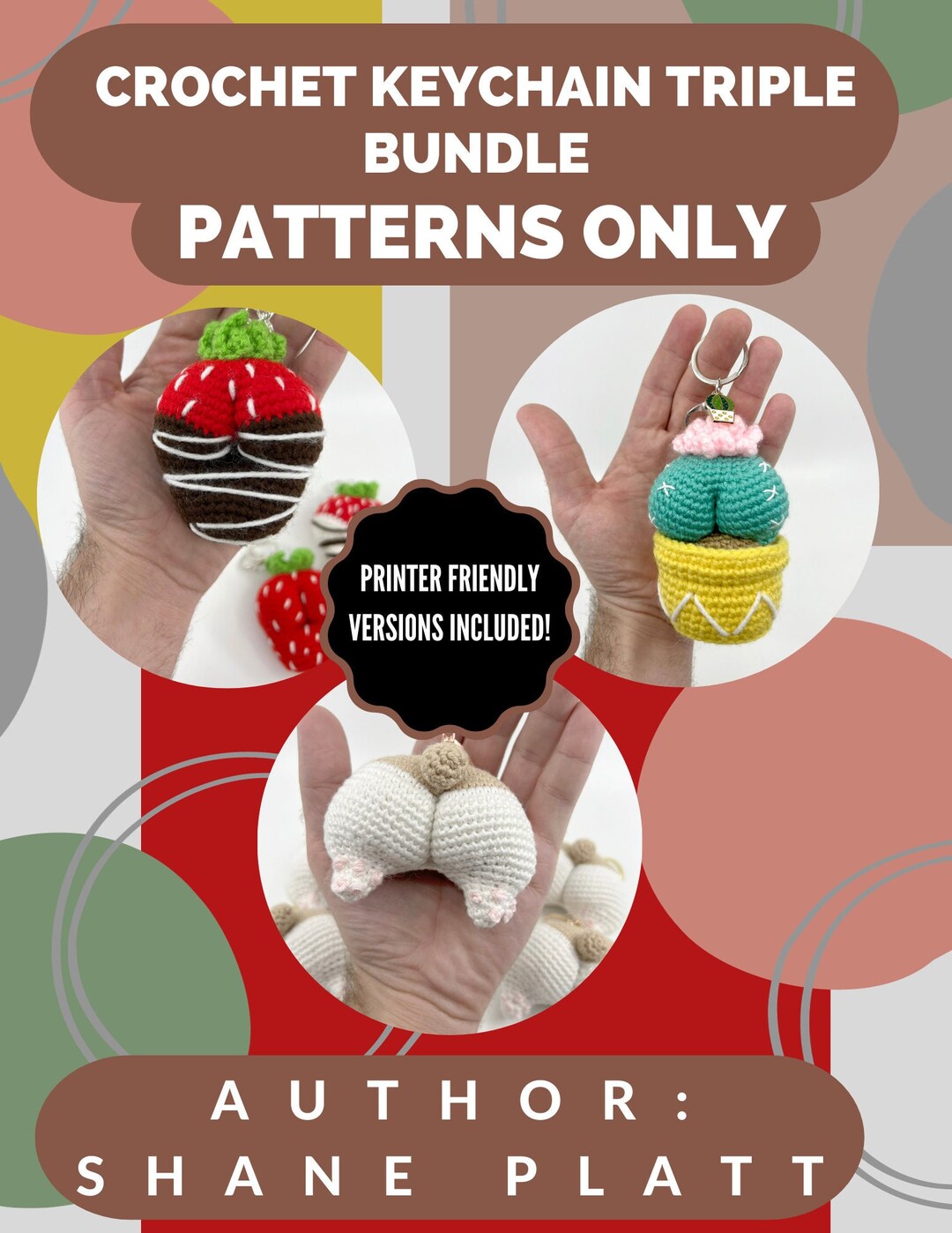 Adorable Amigurumi Crochet Pattern Keychain Bundle Pdf Diy Stuffed