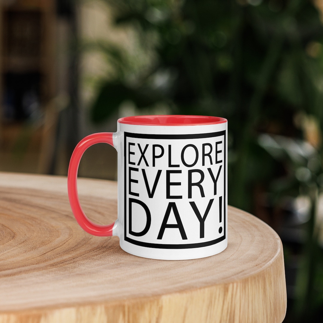 Explore Every Day Mug With Color Inside - Etsy