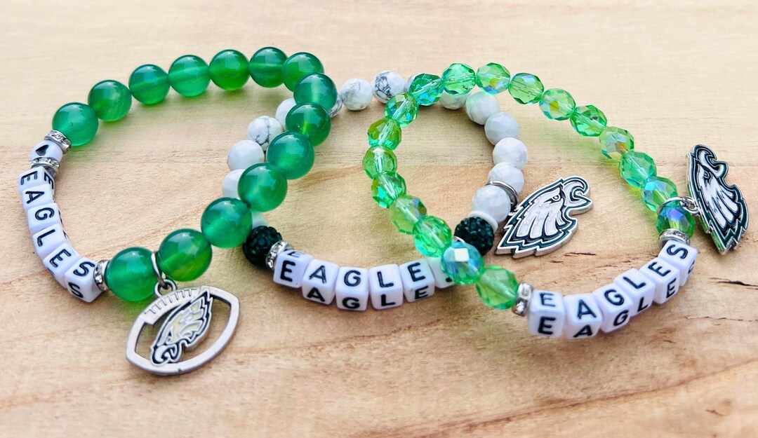 Philadelphia Eagles Gemstone Bracelets! - Etsy