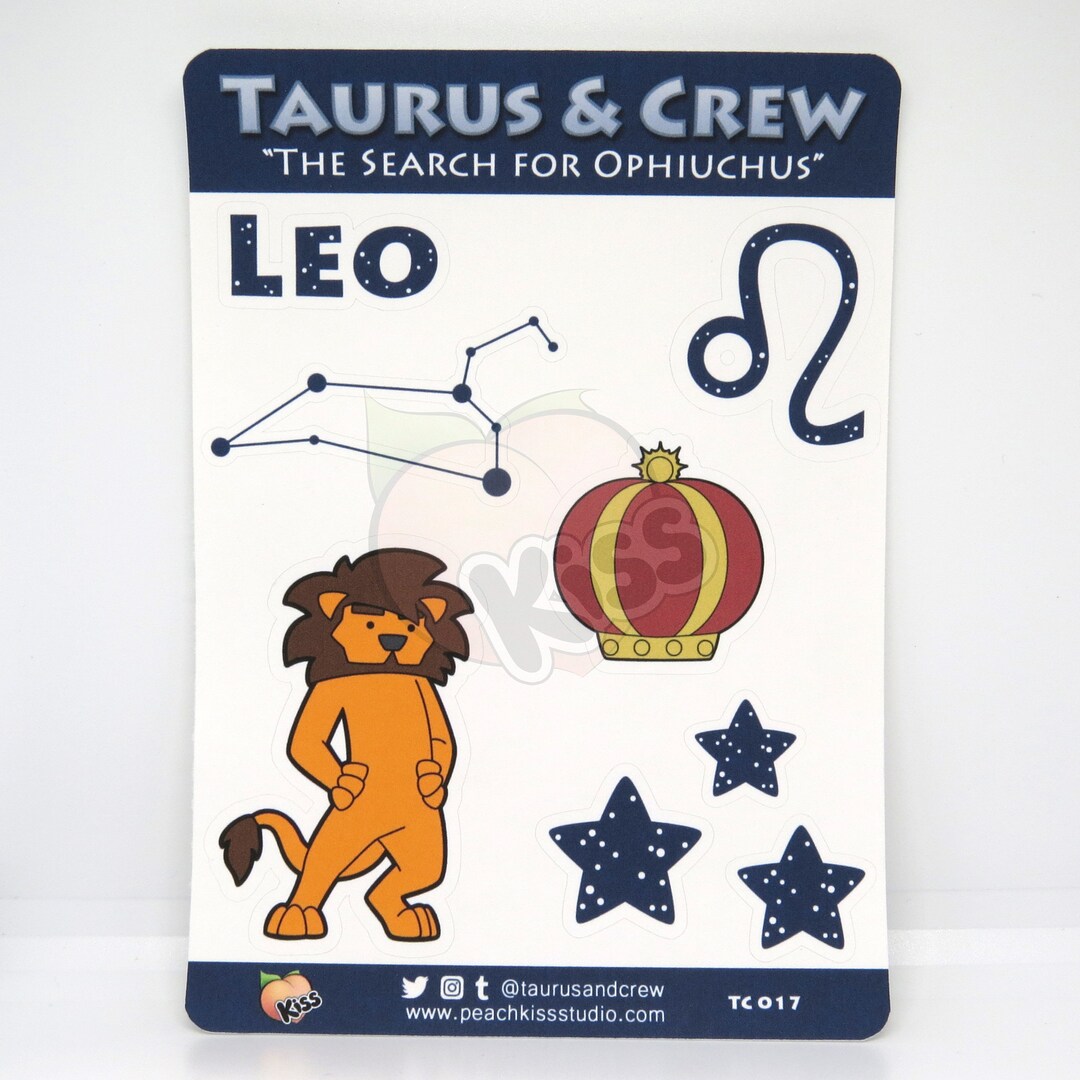 Mixed Leo Stickers, Leo Sticker Sheet, Zodiac Stickers for Leo, Taurus ...