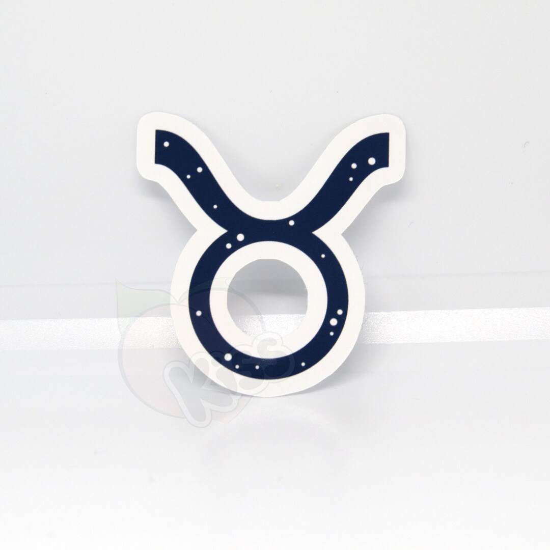 Glossy Taurus Symbol Die Cut Sticker, Taurus Symbol Sticker, Zodiac ...