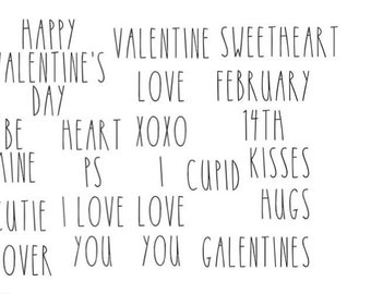 Rae Dunn Valentine Inspired Farmhouse Happy Valentines Day Vinyl Decal ...