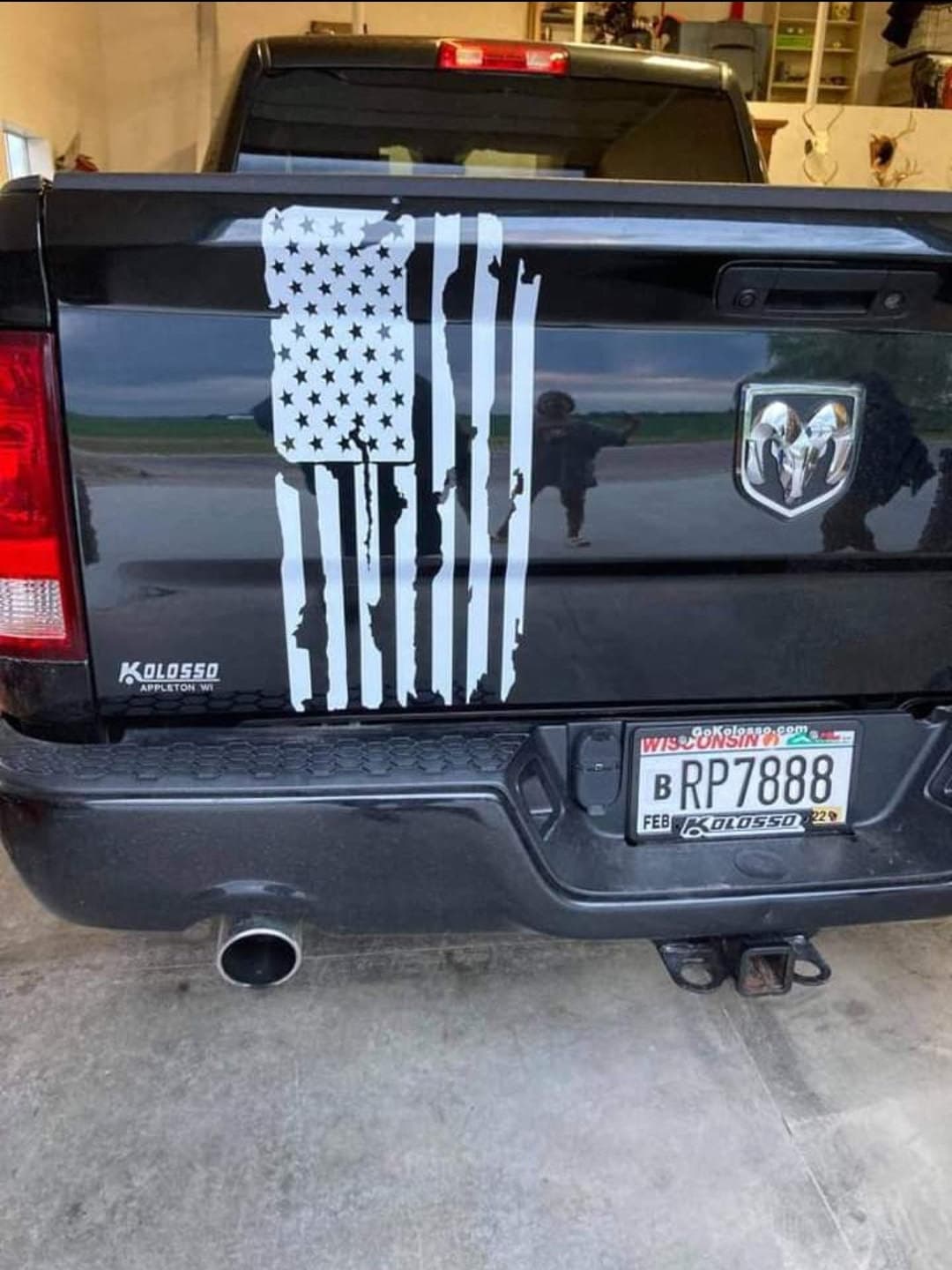 Distressed American Flag Truck Bed Decal - Etsy