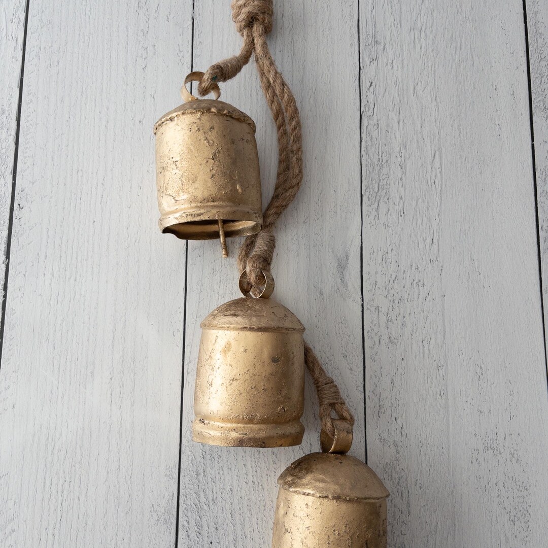 Large 3 Set Gold Bells - Etsy