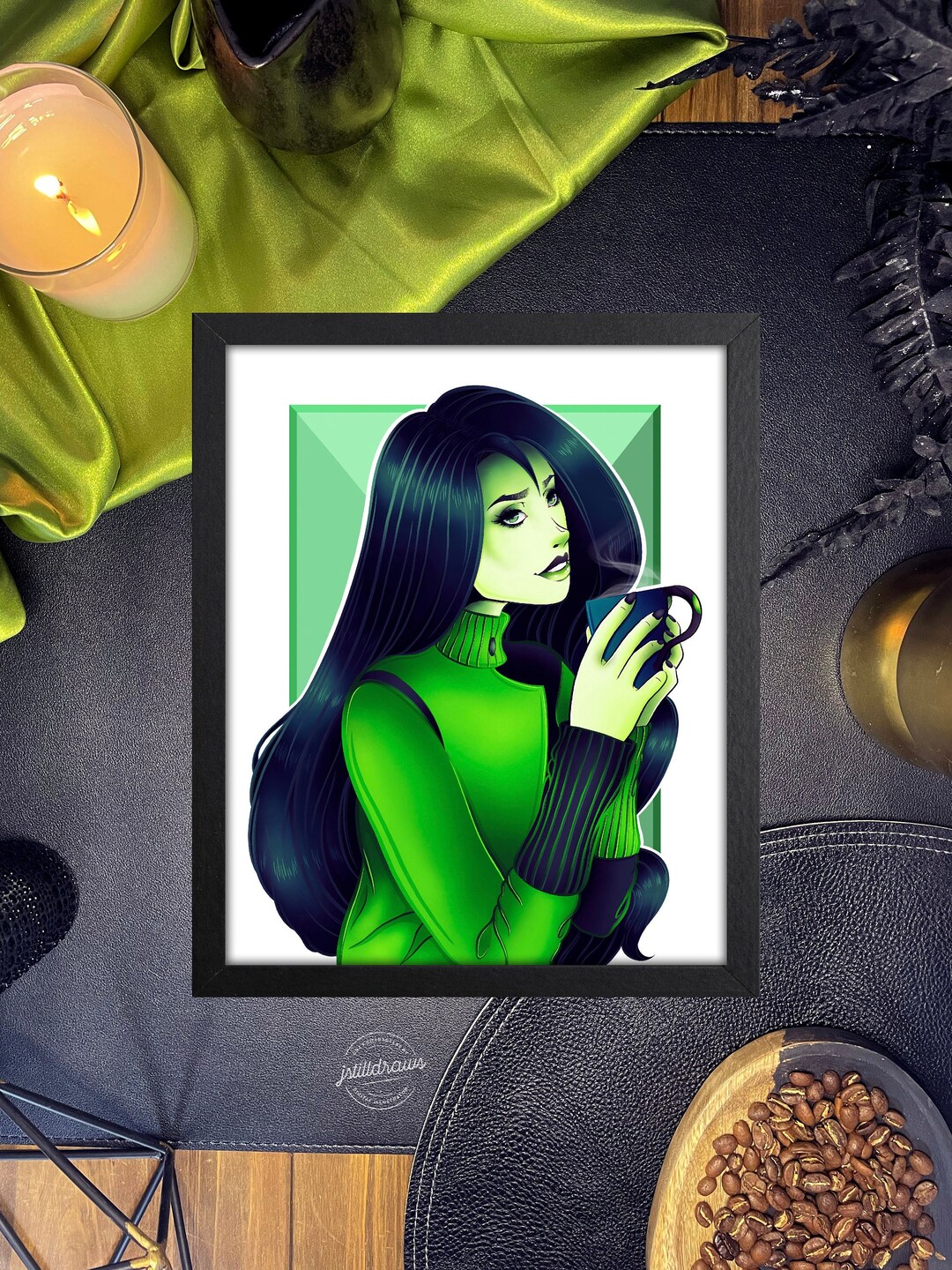 Shego Fan Art Print Kim Possible Poster Etsy