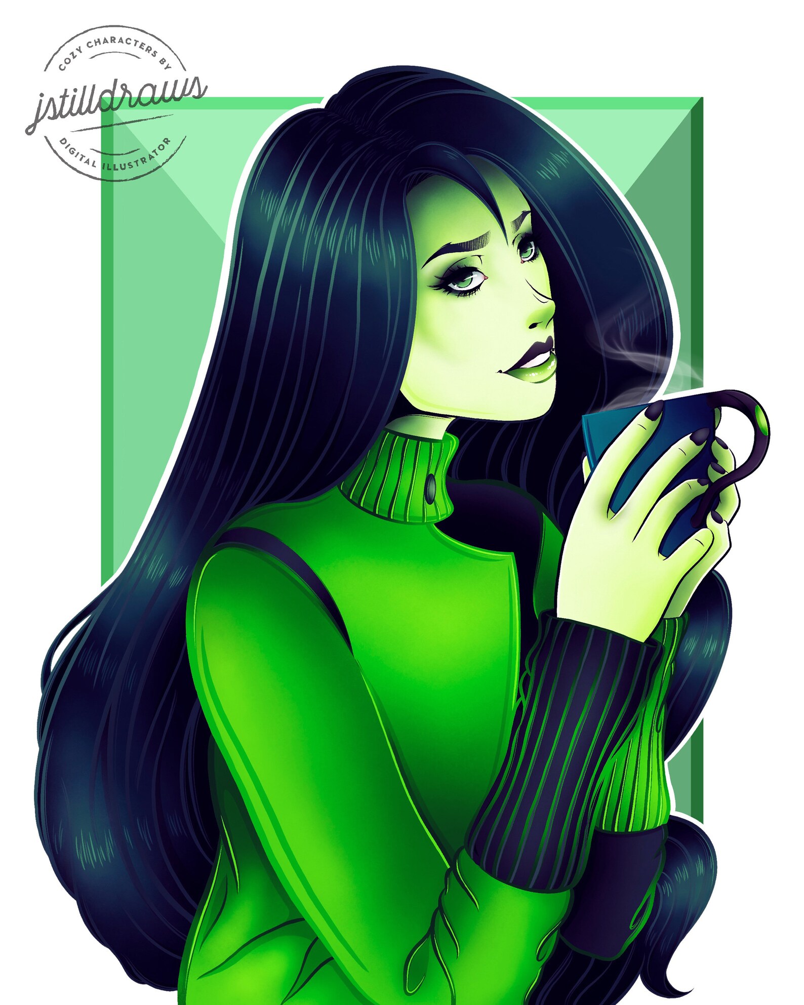 Shego Fan Art Print Kim Possible Poster Etsy Canada 8693