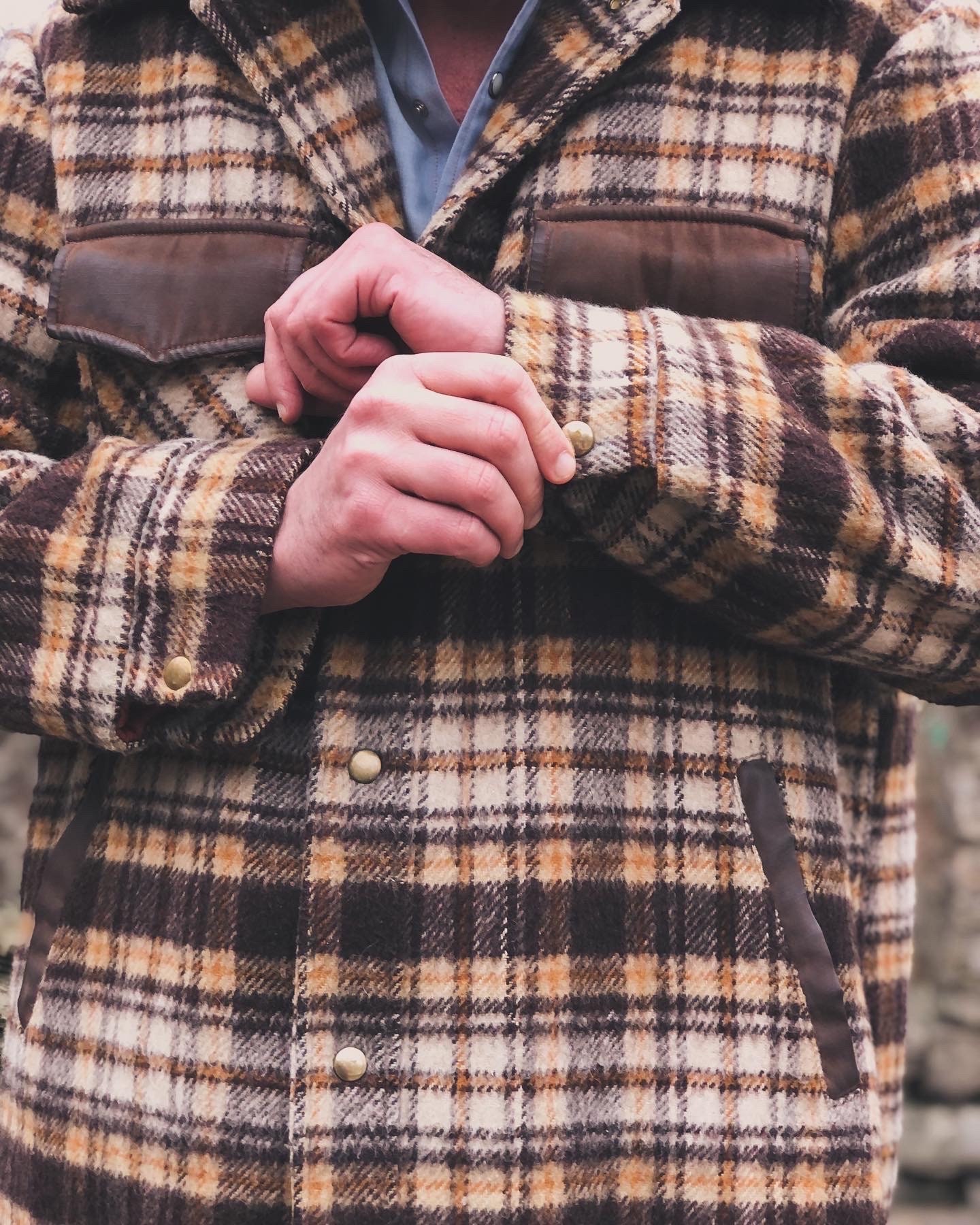 JC Penny Plaid Rustic Chore Coat 1960s - 1970s Jacket - Etsy
