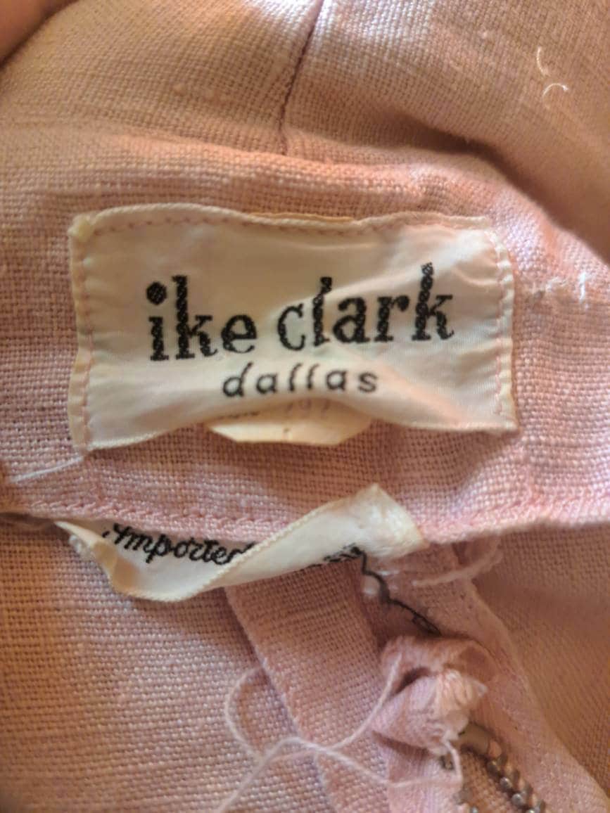 1940's Pale Pink Pocket Dress/pastel Cotton Material/back Zip Closure ...