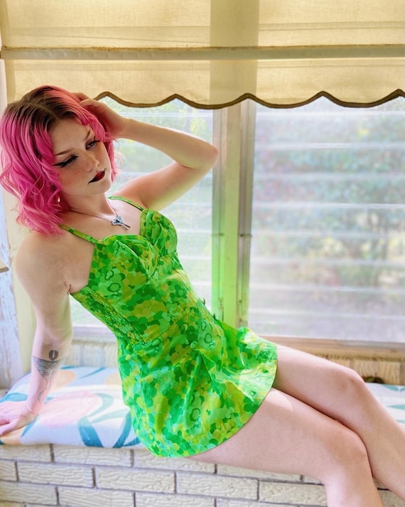 Pinup Hawaiian 1950s 1960s Playsuit Swimsuit Rom… Gem