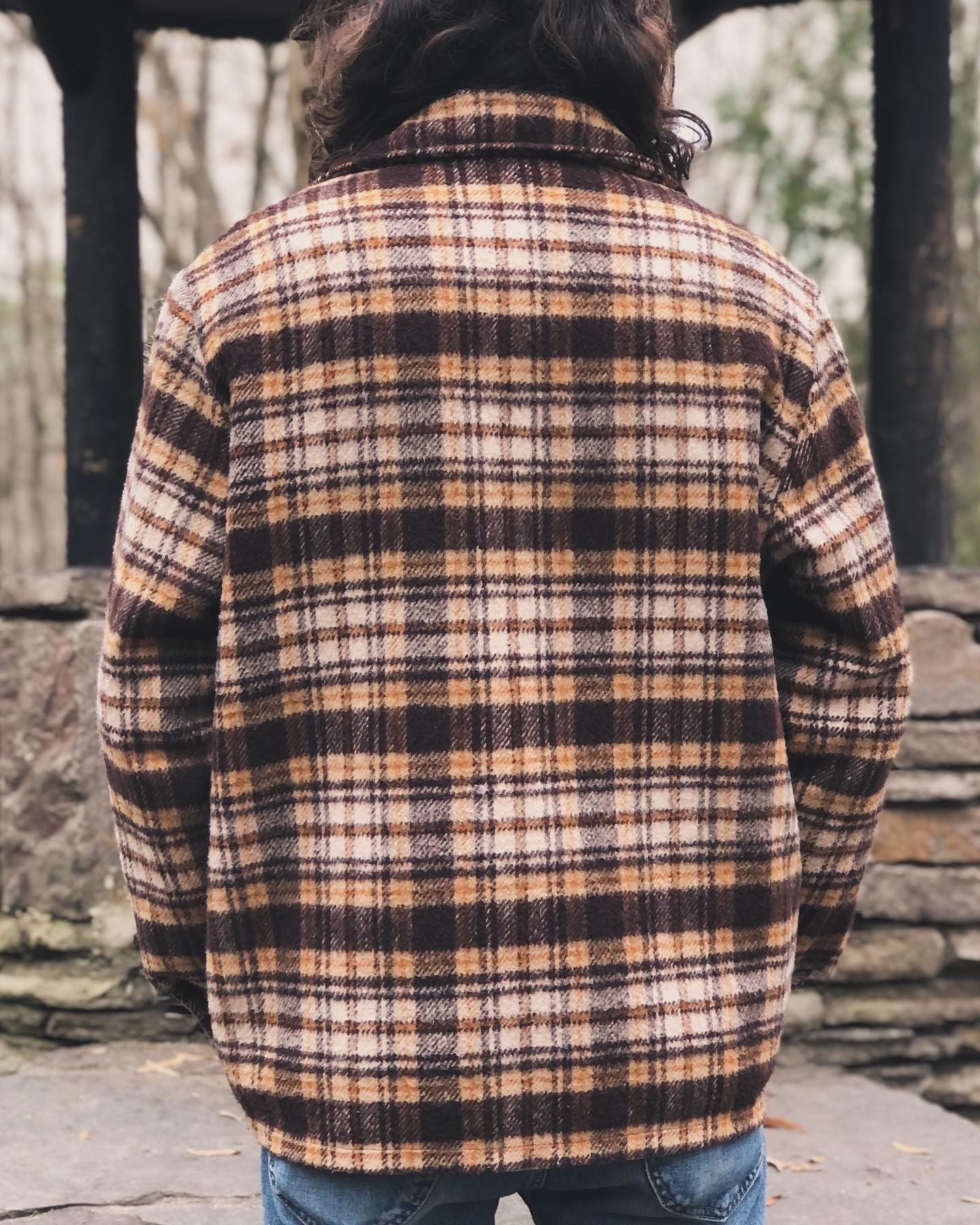 JC Penny Plaid Rustic Chore Coat 1960s - 1970s Jacket - Etsy