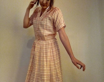 A Vintage 1950s Summer Cotton Dress by Nelly Don - Etsy