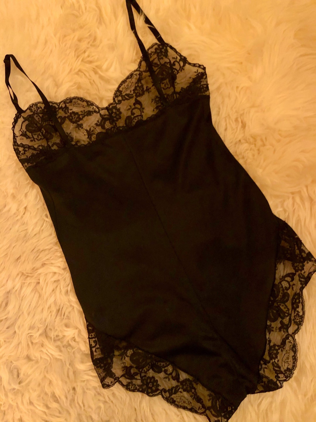 Designer Vintage Black Lacey Sexy Pucci Saks 5th Avenue Teddy Négligée ...