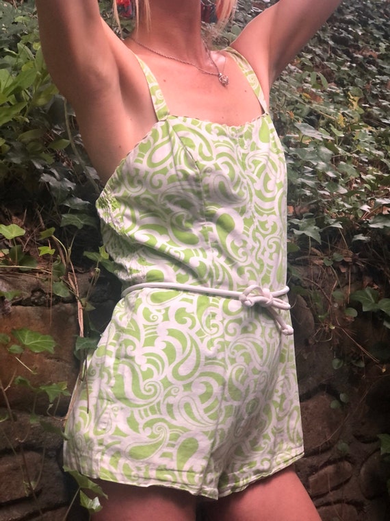 1950s 1960s Hawaiian Pinup Swimsuit Playsuit Ro… Gem