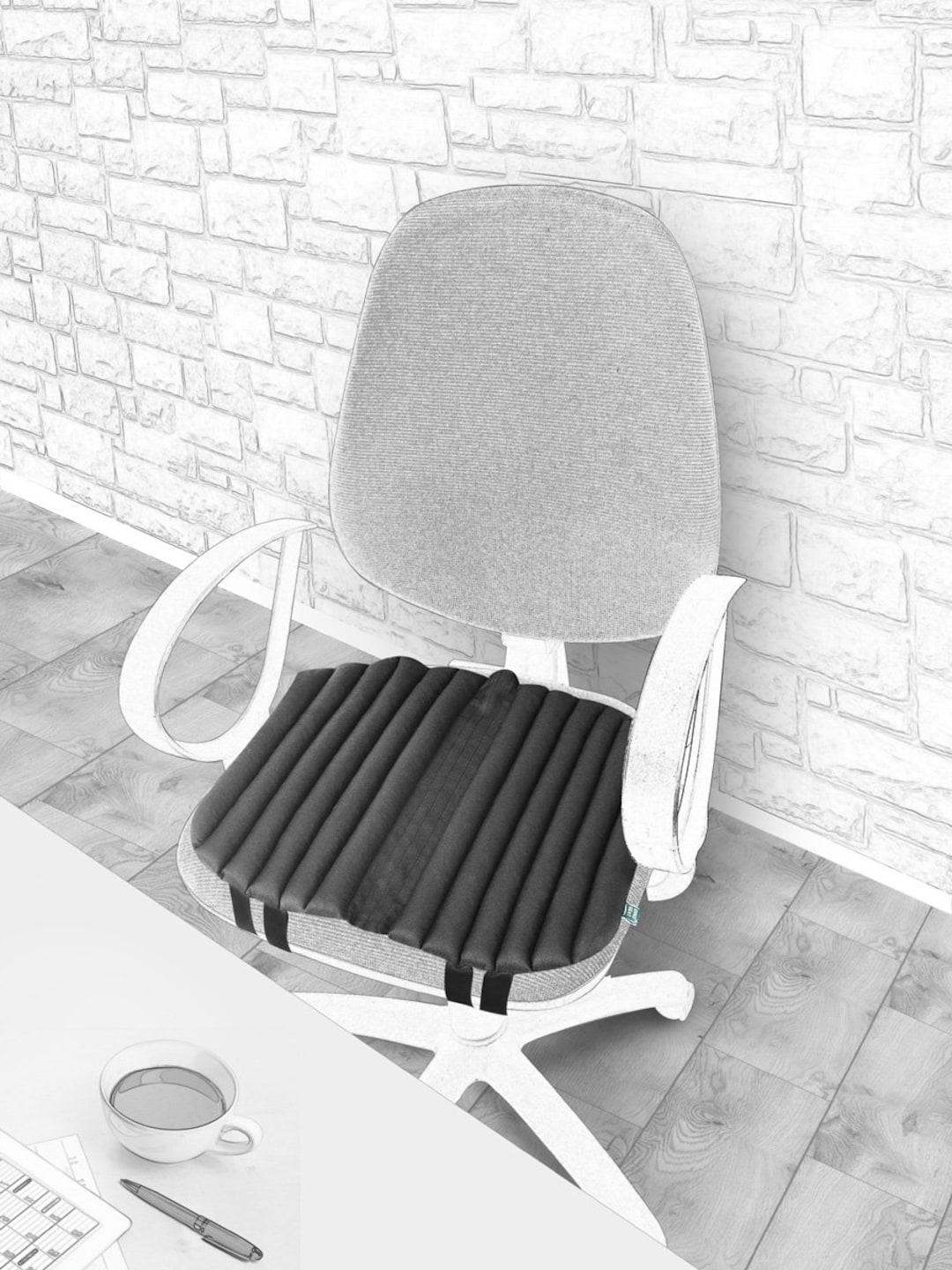 Cotton Office Chair Cover: Ergonomic Buckwheat Filling, Micro-massage ...
