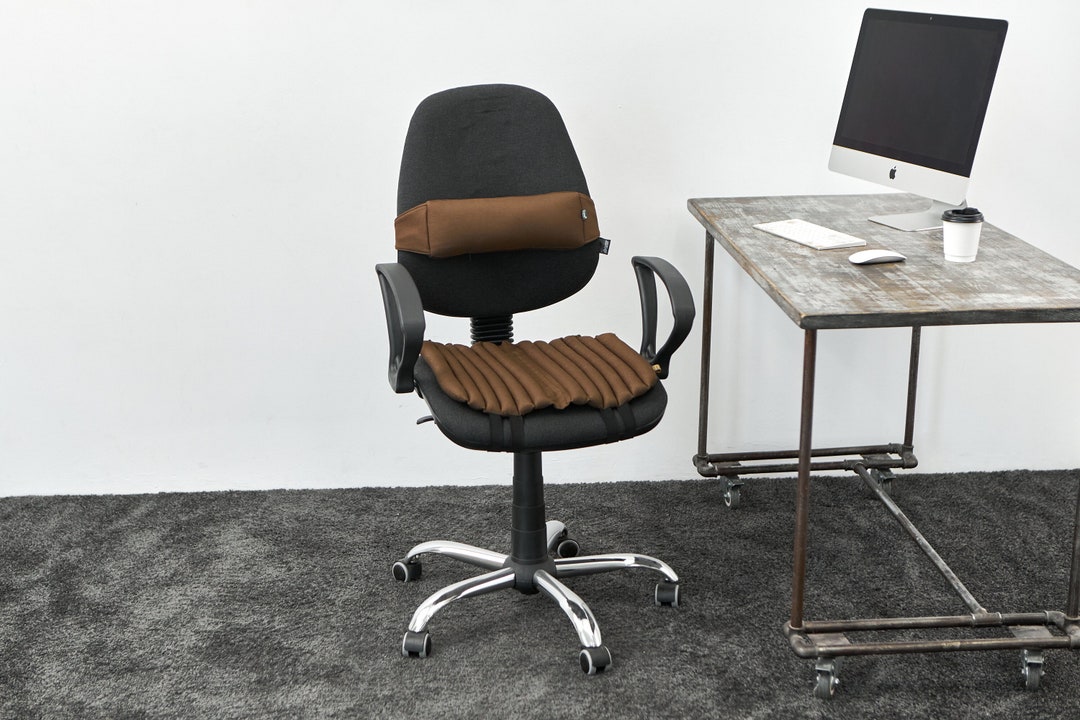Buckwheat Office Chair Cushion: Posture Seat & Lumbar Pillow - Etsy