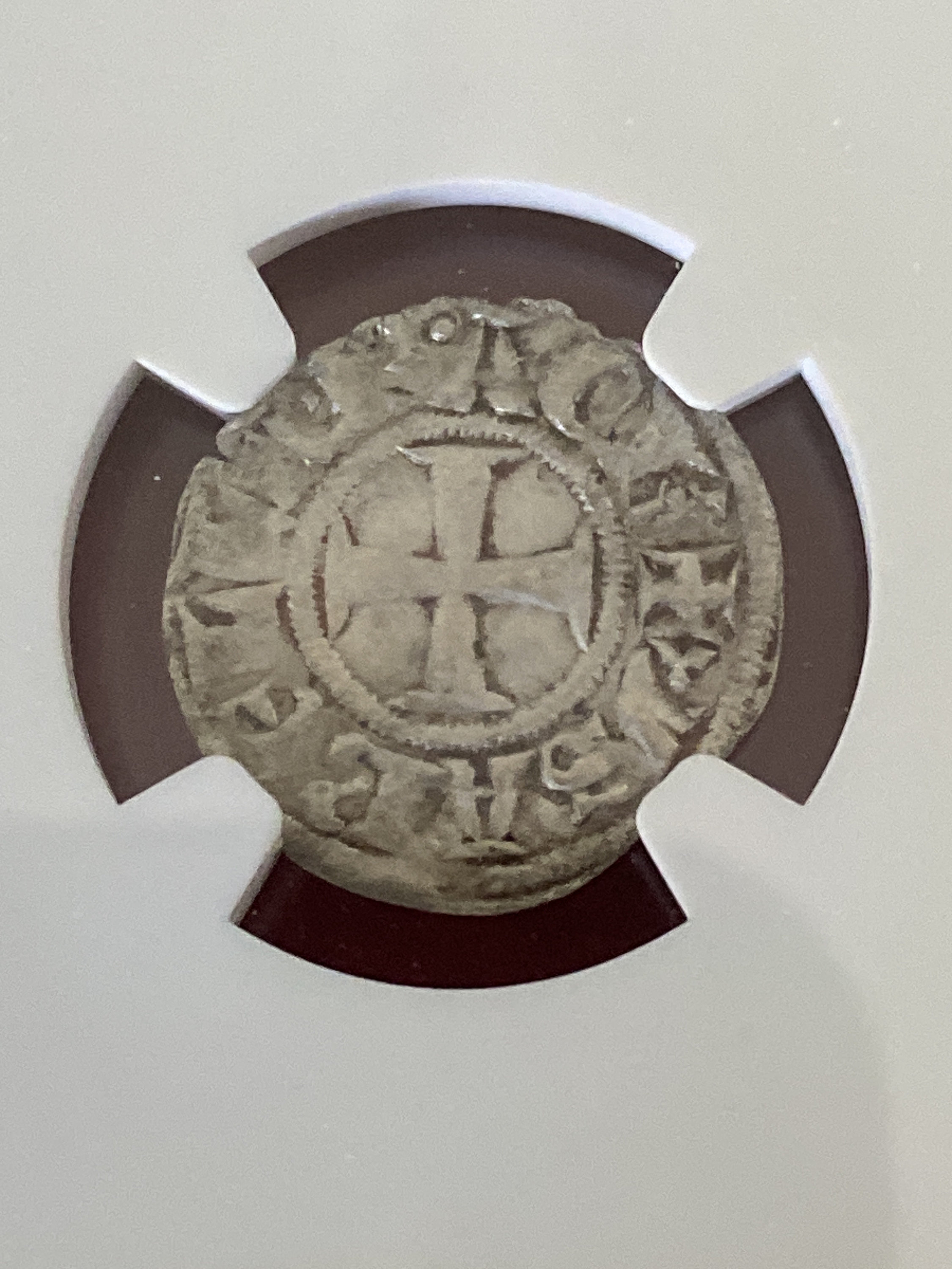 Crusader Templar Cross SILVER Coin Byzantine Period NGC Certified ...