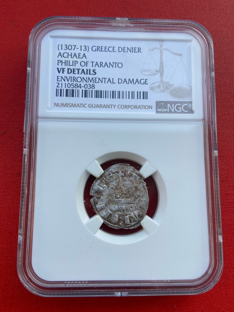 CRUSADER Templar Cross SILVER Coin Byzantine Period Old Philip of ...