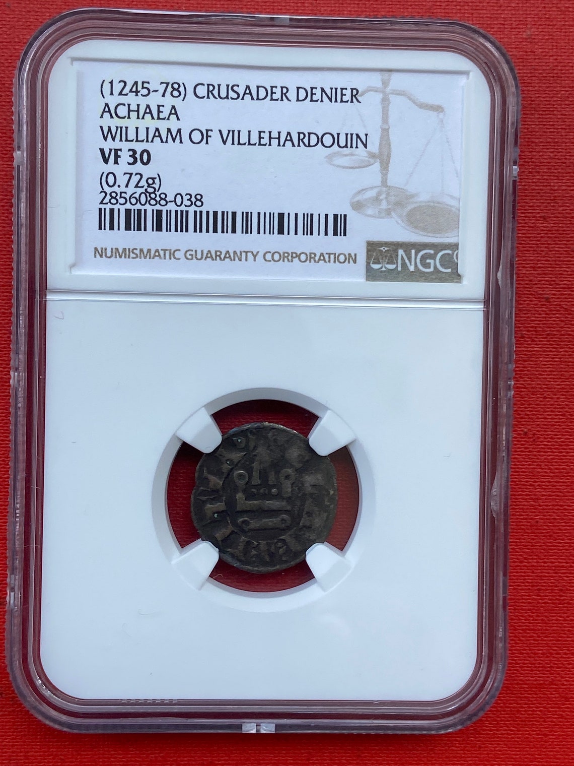 Rare Crusader Templar Cross Silver Coin Byzantine Period William ...